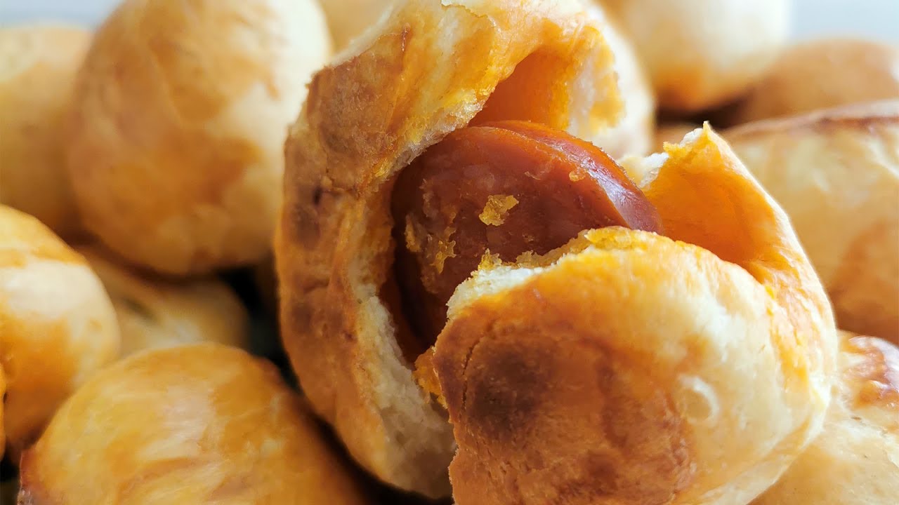 Mini bollitos de chorizo/bollinos preñaos/receta fácil - YouTube