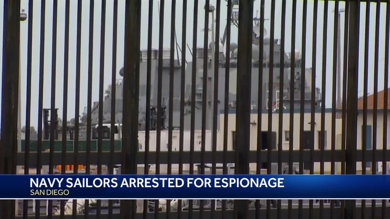 Navy sailors based in San Diego arrested for espionage - YouTube