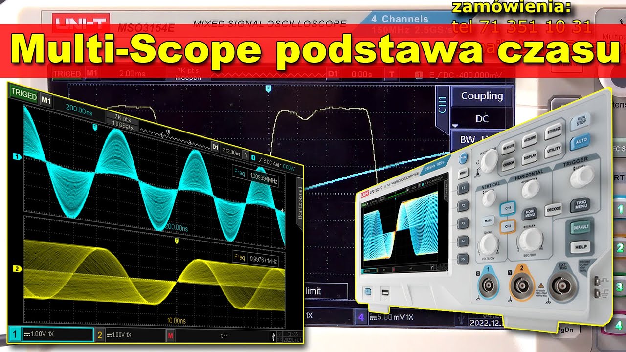 Multi Scope oddzielna podstawa czasu w oscyloskopach Unit UPO1000CS UPO3000E MSO3000 UPO2000 ...