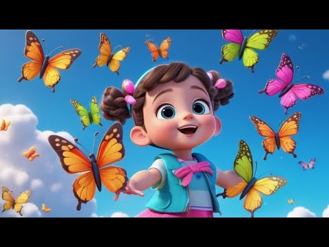 Five Little Butterflies Learn A to Z | Alphabet Song for Kids | Nursery ...