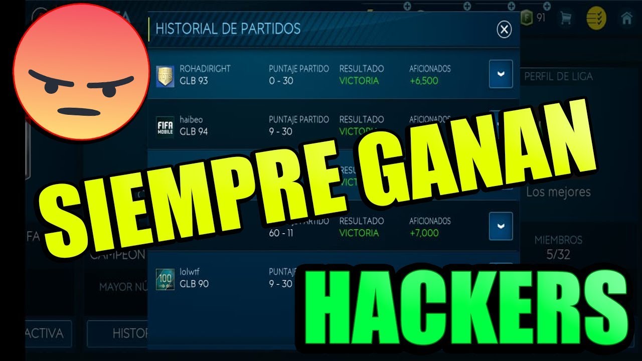 Fifa Mobile 19 - HACKERS USAN "GLITCH" PARA GANAR SIEMPRE... 60 GOLES ...
