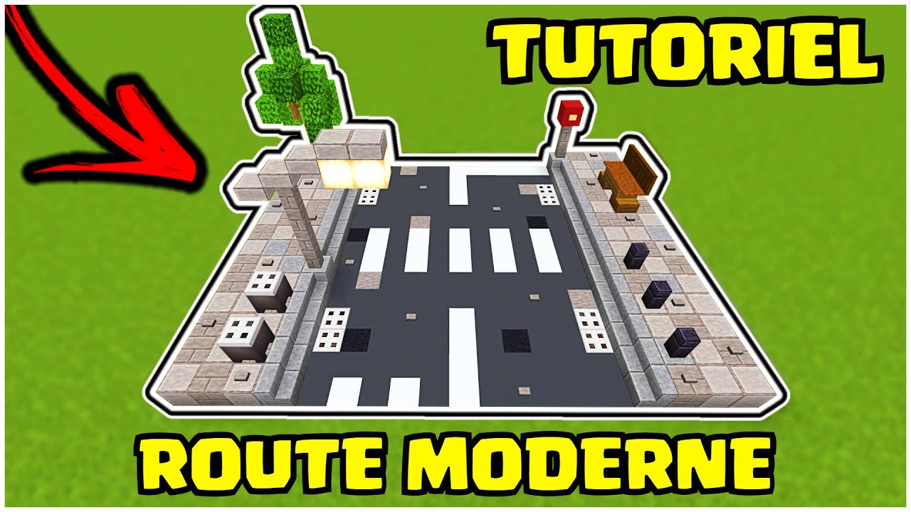 COMMENT FAIRE UNE ROUTE MODERNE SUR MINECRAFT ? - YouTube