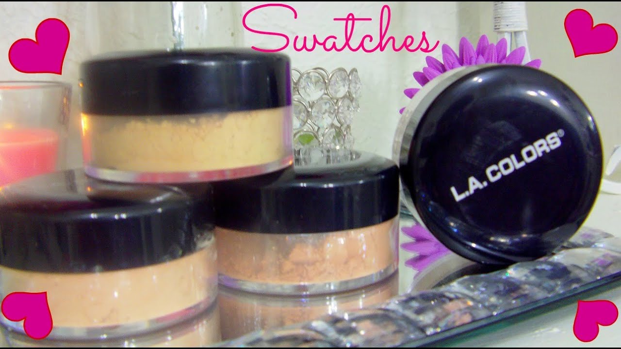 L.A. Colors Loose Powder Swatches {Requested} - YouTube