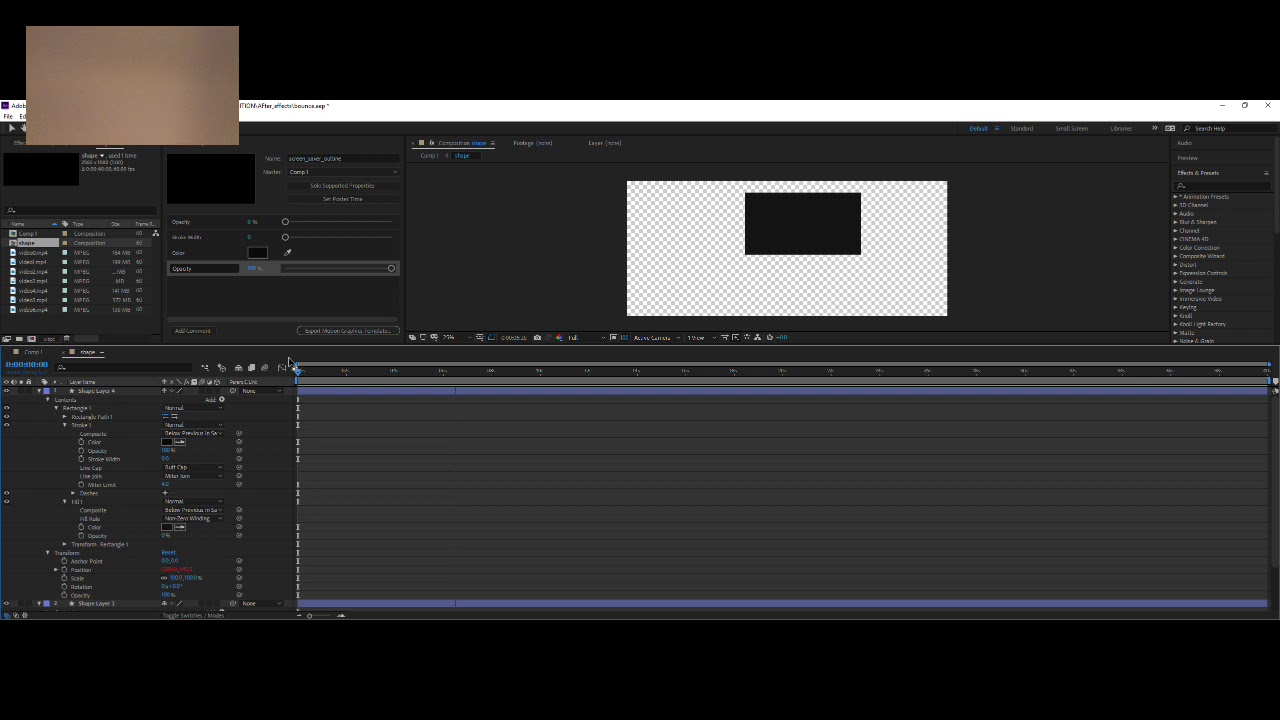 after effects screen saver - YouTube