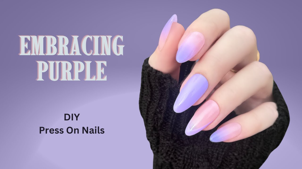 French Nail Design with Gel | Eye Shadow Ombre | DIY Press On Nails At ...