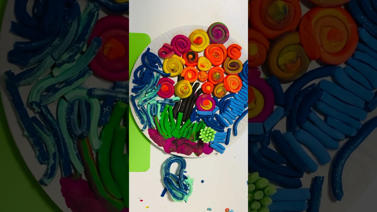 gorgeous applique made of plasticine, making an autumn tree with your ...