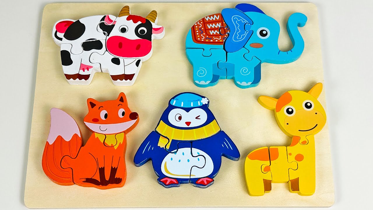 Best Learn Shapes with Animals Shape Matching Puzzle | Preschool ...