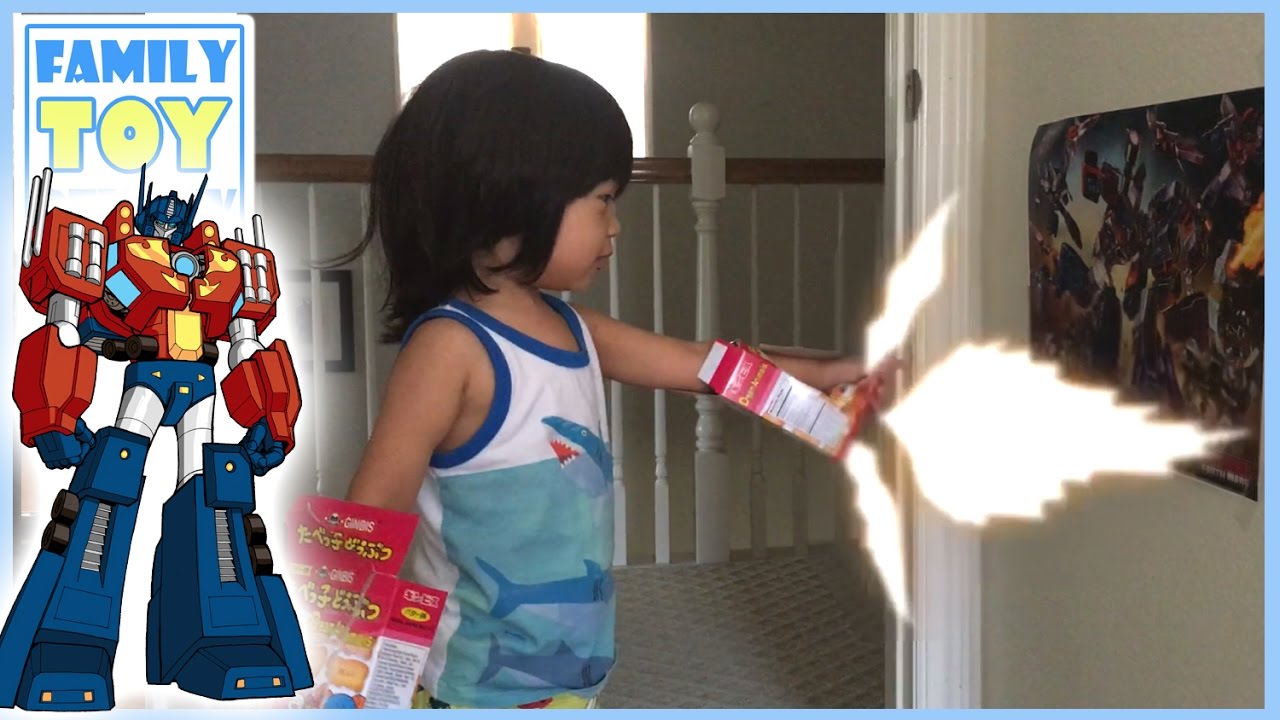Real Life Transformers Toys Kids Battle - Dancing Optimus Prime ...