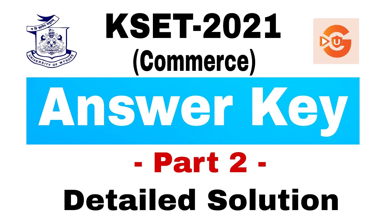 Part 2/ Kset Commerce Paper 2 2021 Answer Key/ Tentative Answer Key ...