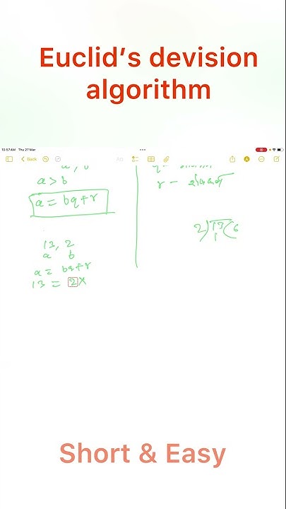 Euclid’s Division Algorithm | Easy Explanation | Short Video - YouTube
