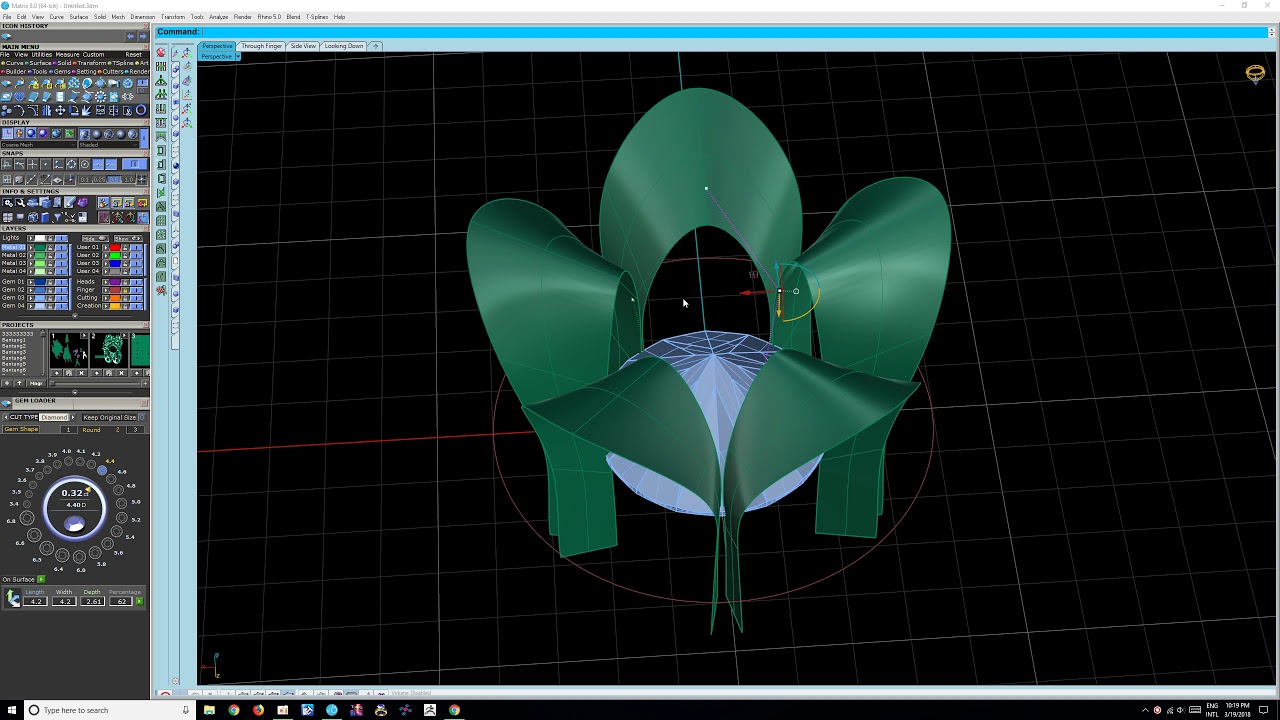 3D gemvision jewelry design matrix 8 Part.1 - YouTube