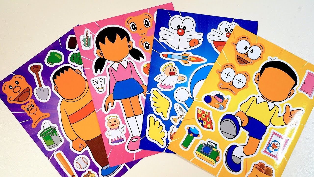 Doraemon Sticker Party! 🔔 Funny Sounds & Gadgets | Nobita, Shizuka ...
