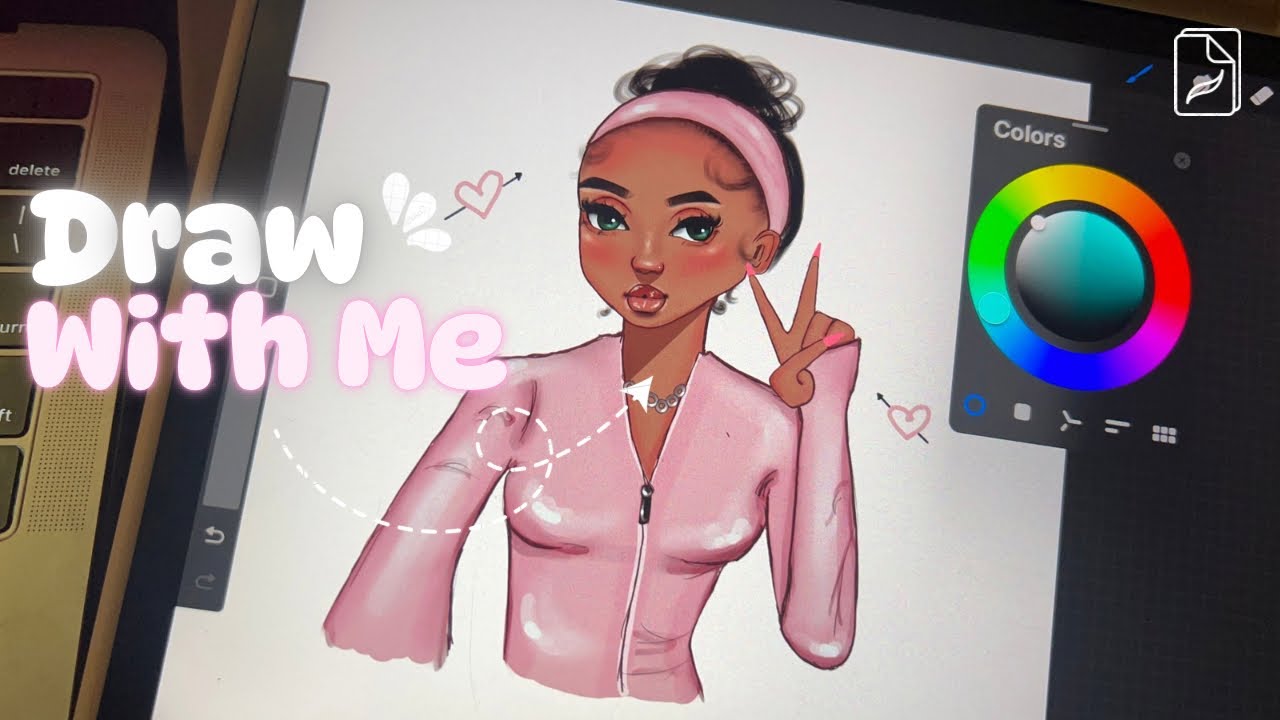 draw with me | my full procreate drawing process on ipad pro ♡ 🪷 - YouTube