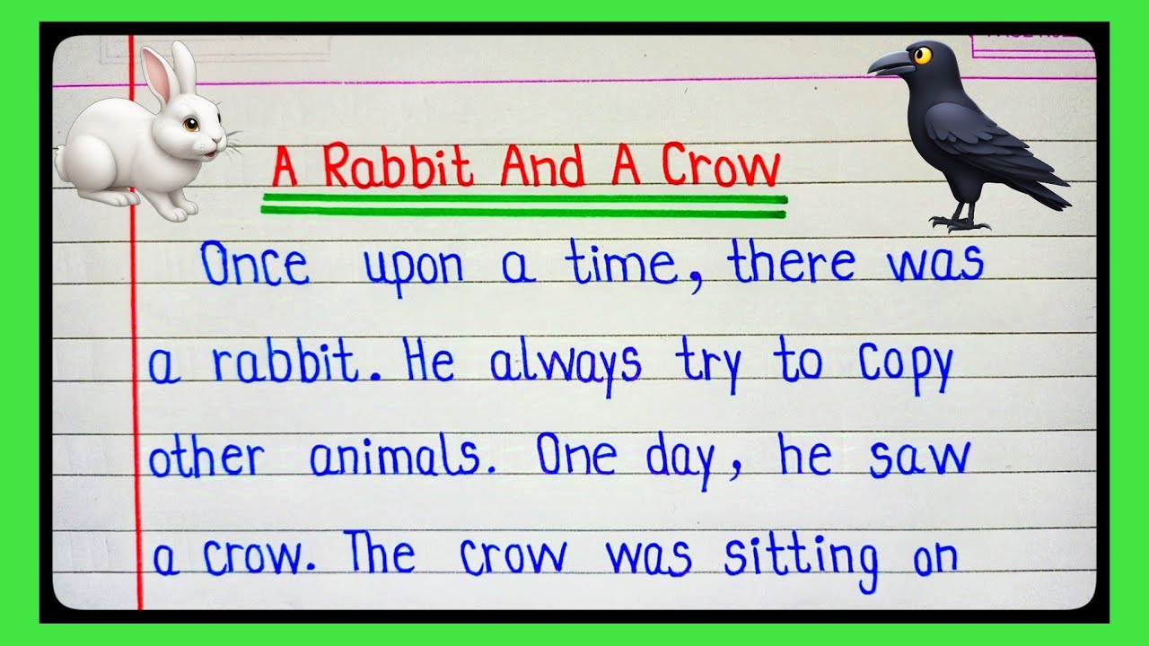 Rabbit And Crow | One Minute Story | Short Moral Story | English Story ...
