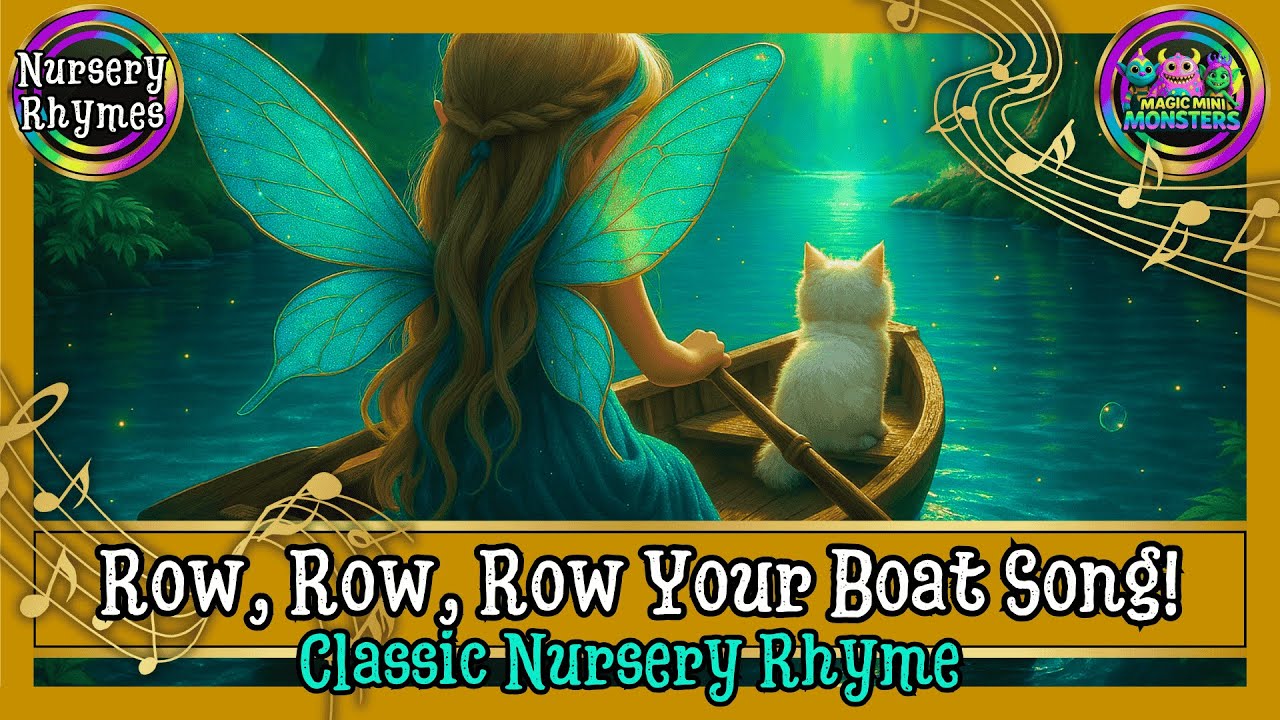 Row, Row, Row Your Boat Song! | Nursery Rhyme | Magic Mini Monsters | # ...