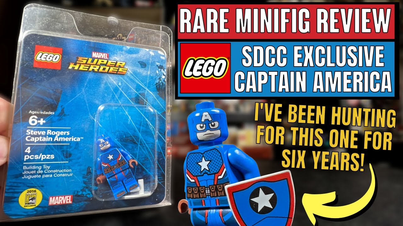 SUPER RARE LEGO Steve Rogers Captain America SDCC Exclusive Minifig ...