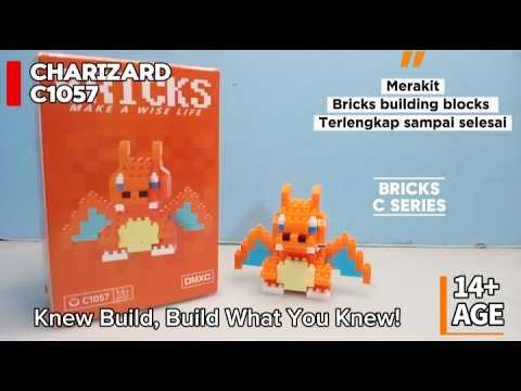 Merakit Santai Lego Bricks CHARIZARD C1057