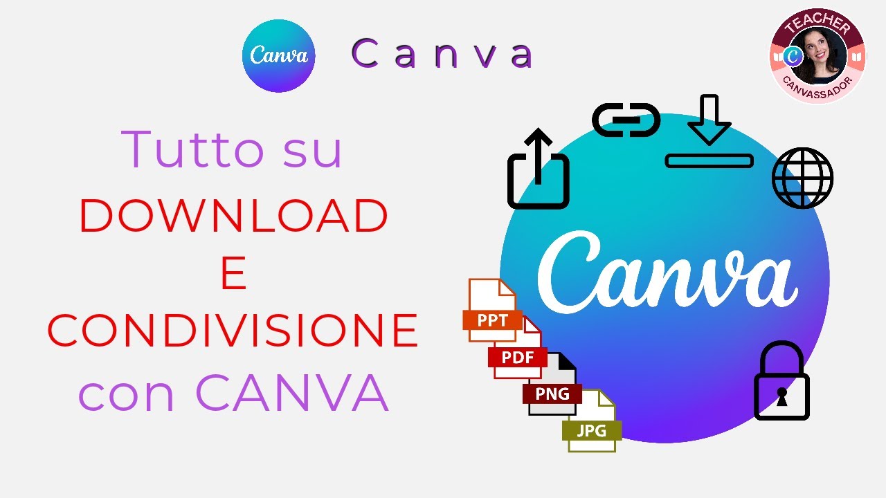 Tutto su DOWNLOAD e CONDIVISIONE con CANVA - YouTube