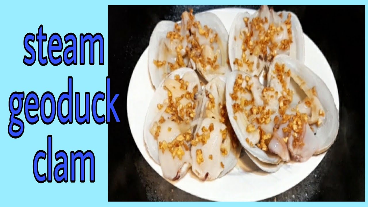 STEAM GEODUCK CLAM WITH GARLIC - YouTube