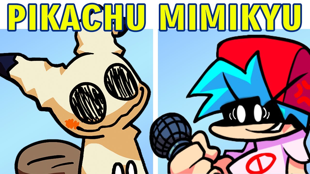 Pikachu Mimikyu Pokemon VS Friday Night Funkin + One Shot Mod (FNF MOD ...