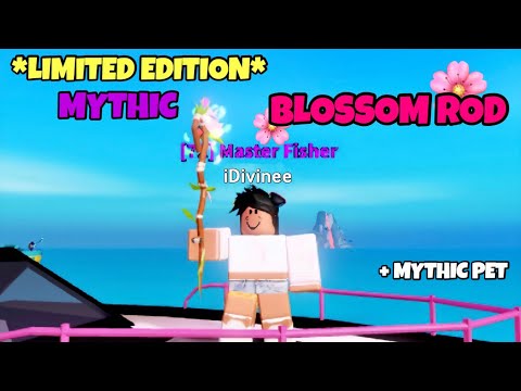 *LIMITED EDITION* MYTHIC BLOSSOM ROD in Fishing Simulator ROBLOX - YouTube