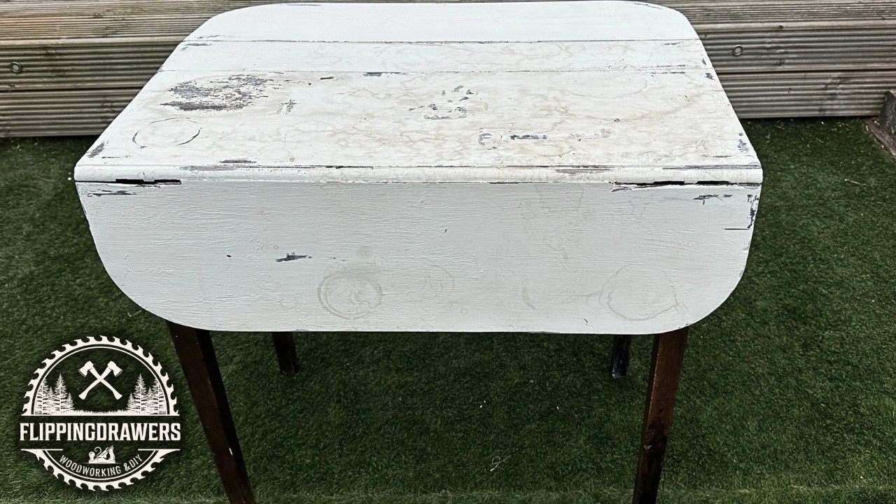 This broken table needed a new drawer and a wooden hinge. Satisfying ...