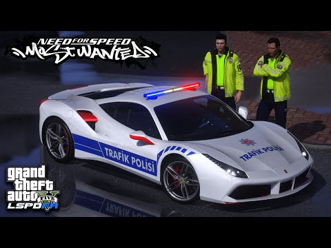 YENİ FERRARİ 488 TRAFİK POLİSİ !! - NFS MOST WANTED MODU - GTA 5 LSPDFR