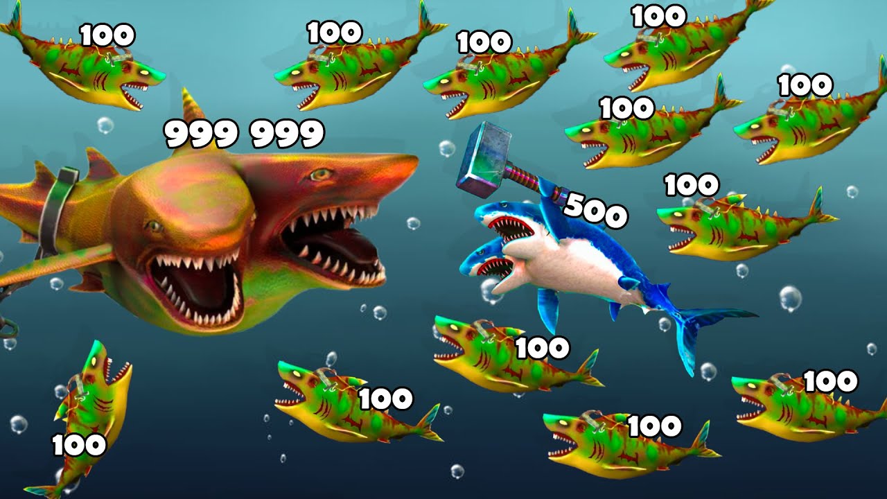 Double Head Shark Attack PVP - All Shark Unlocked Hack Gems Coin Mod🦑 ...