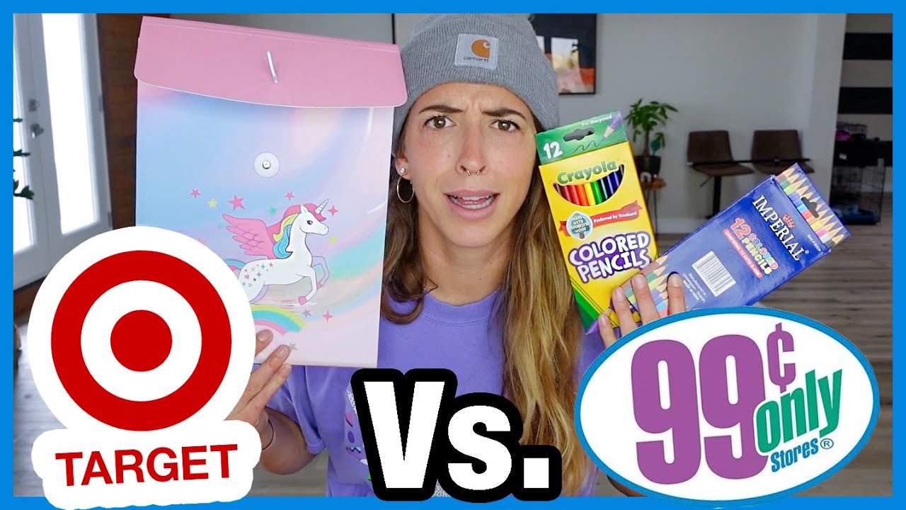 Target Vs 99 Cent Store: Back To School Products! - YouTube