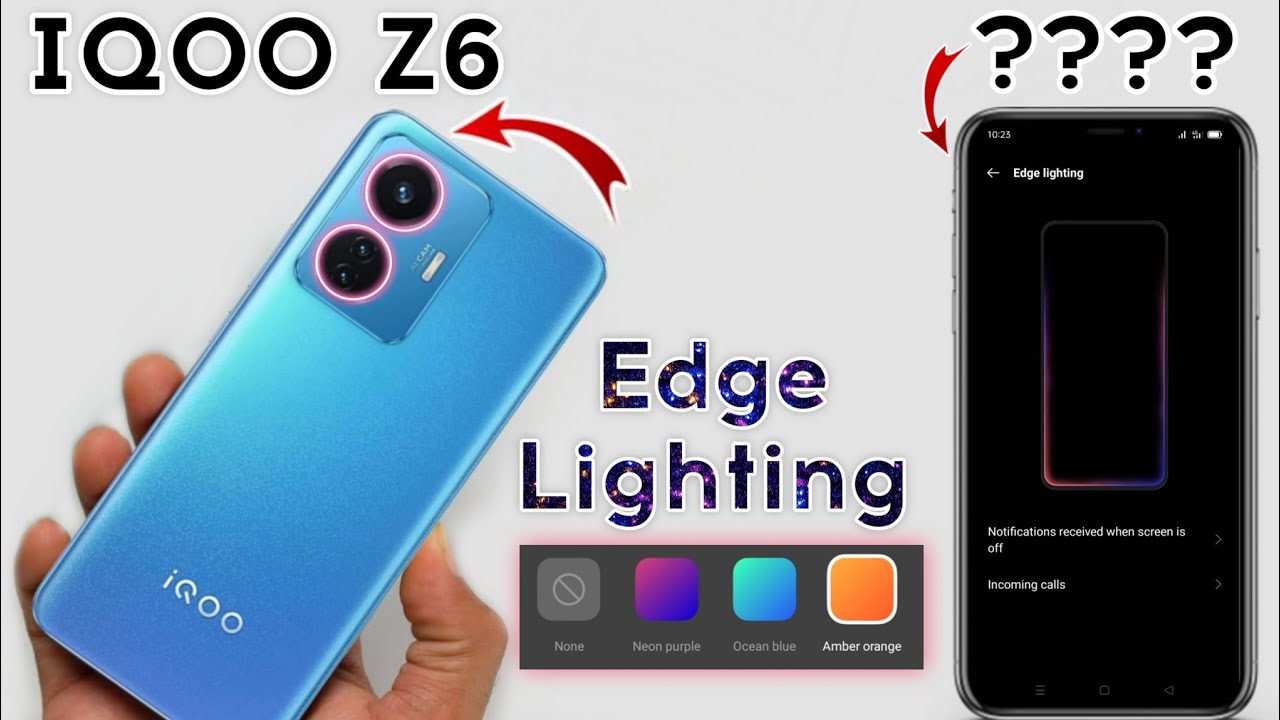 How To Use Edge Lighting In IQOO Z6 | Edge Lighting Kaise Set Kare ...