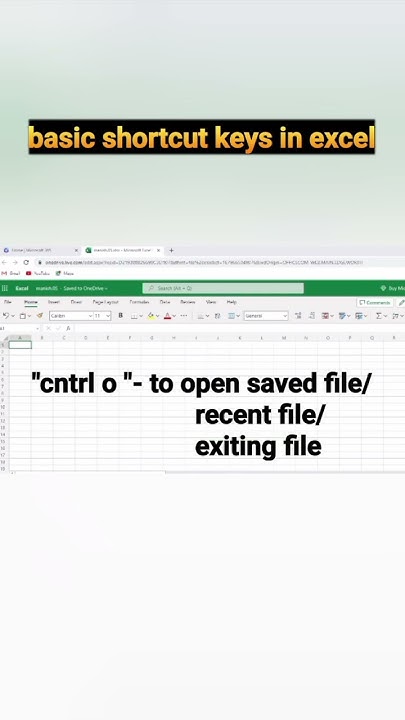 Basic Shortcut Keys Excel Exceltips Exceltipshindi Short Shortfeed Exceltutorial