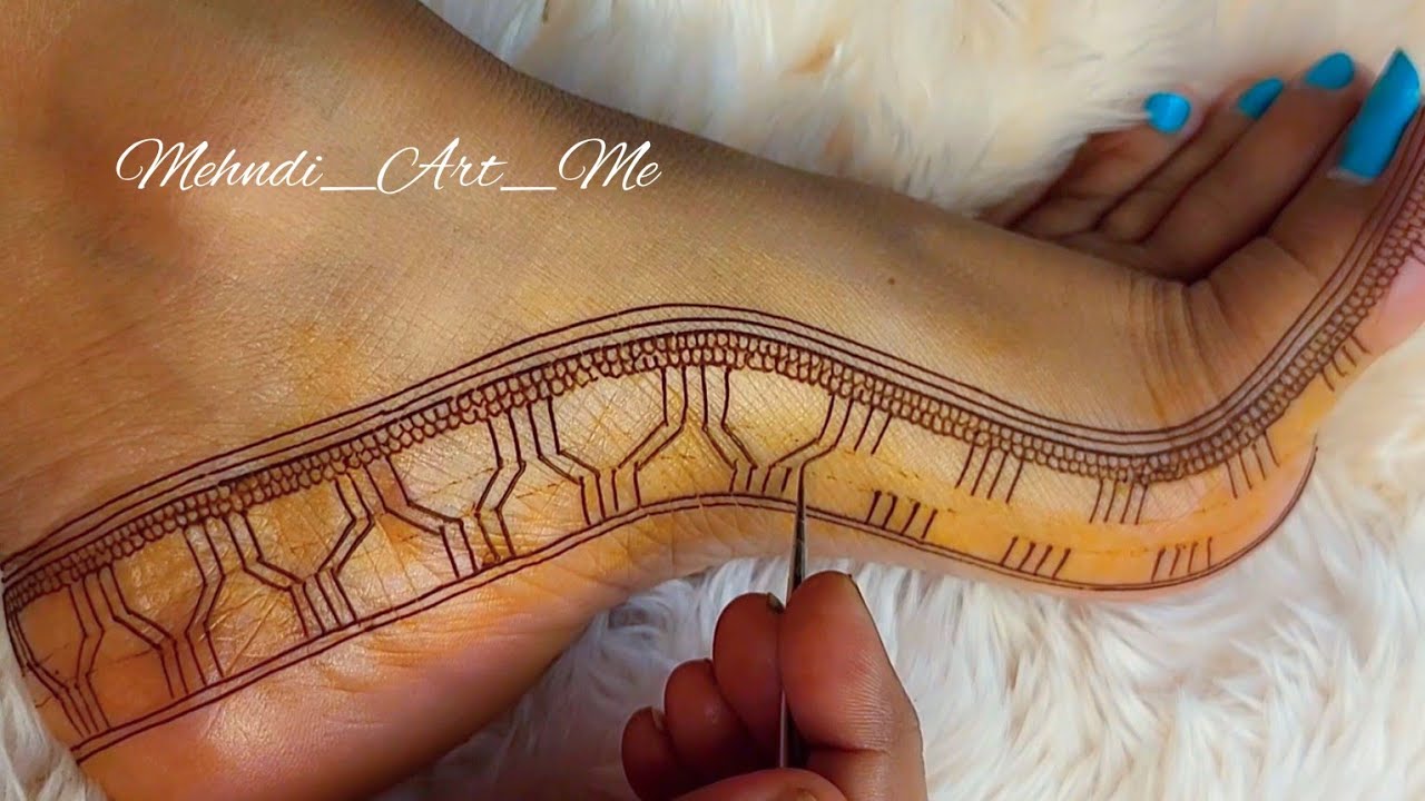 Easy Trick For Beutiful Side leg Mehndi Design 😍 | Mehndi Art Me ...