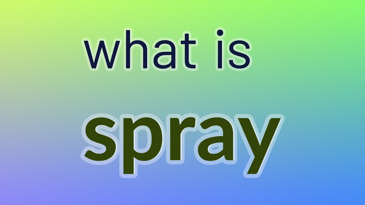 Spray - 142 English Vocabulary Flashcards - YouTube