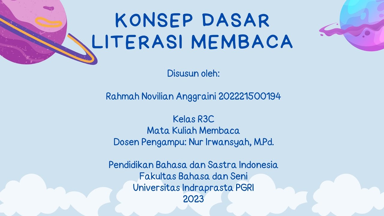 KONSEP DASAR LITERASI MEMBACA - YouTube