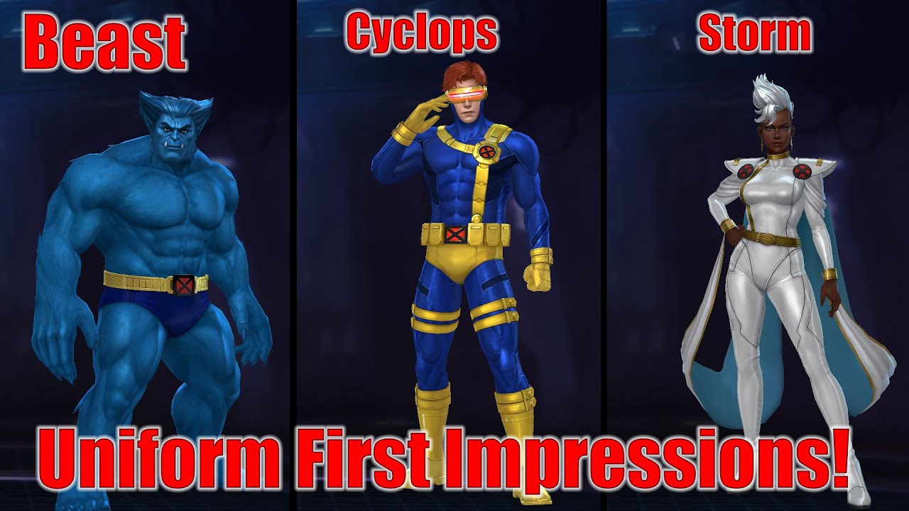 Beast, Cyclops & Storm Uniform First Impressions! (Marvel Future Fight ...