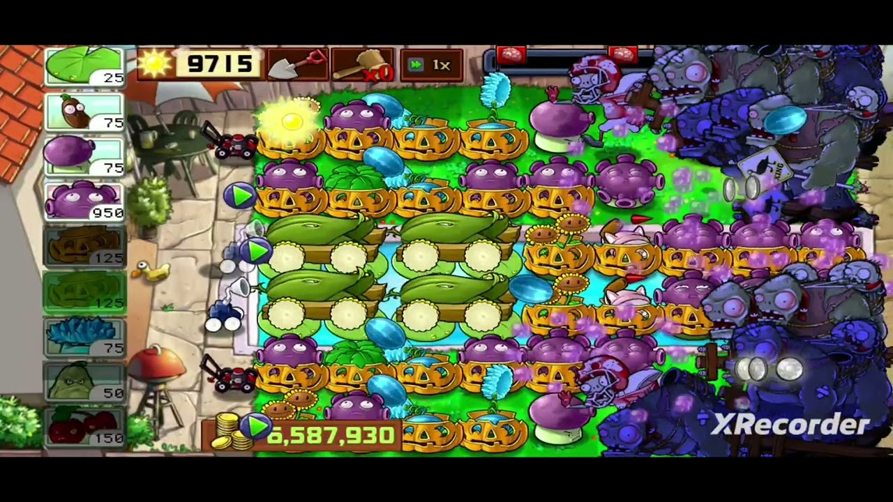 Plants vs Zombies Levels 716--720 Survival Endless Strategy 1 continues ...