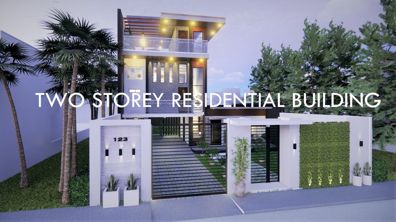 TWO STOREY RESIDENTIAL ANIMATION VIDEO - YouTube