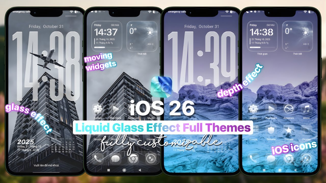 iOS 26 Liquid Glass Effect | Full Customizable Theme for Redmi and ...