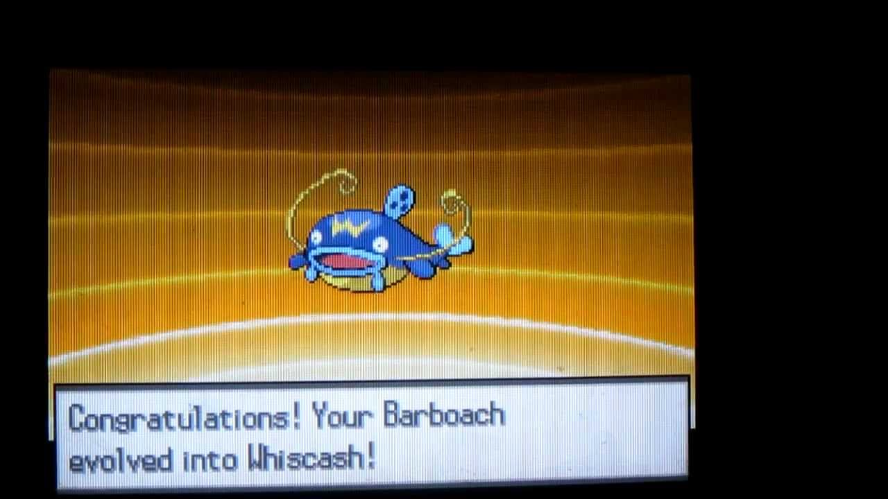 Pokemon B&W - barboach evolves - YouTube