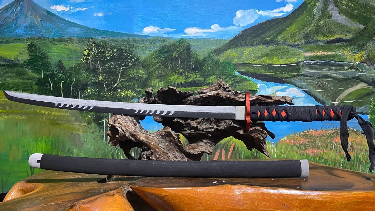 Creating Tanjiro's sword from demon slayer - YouTube