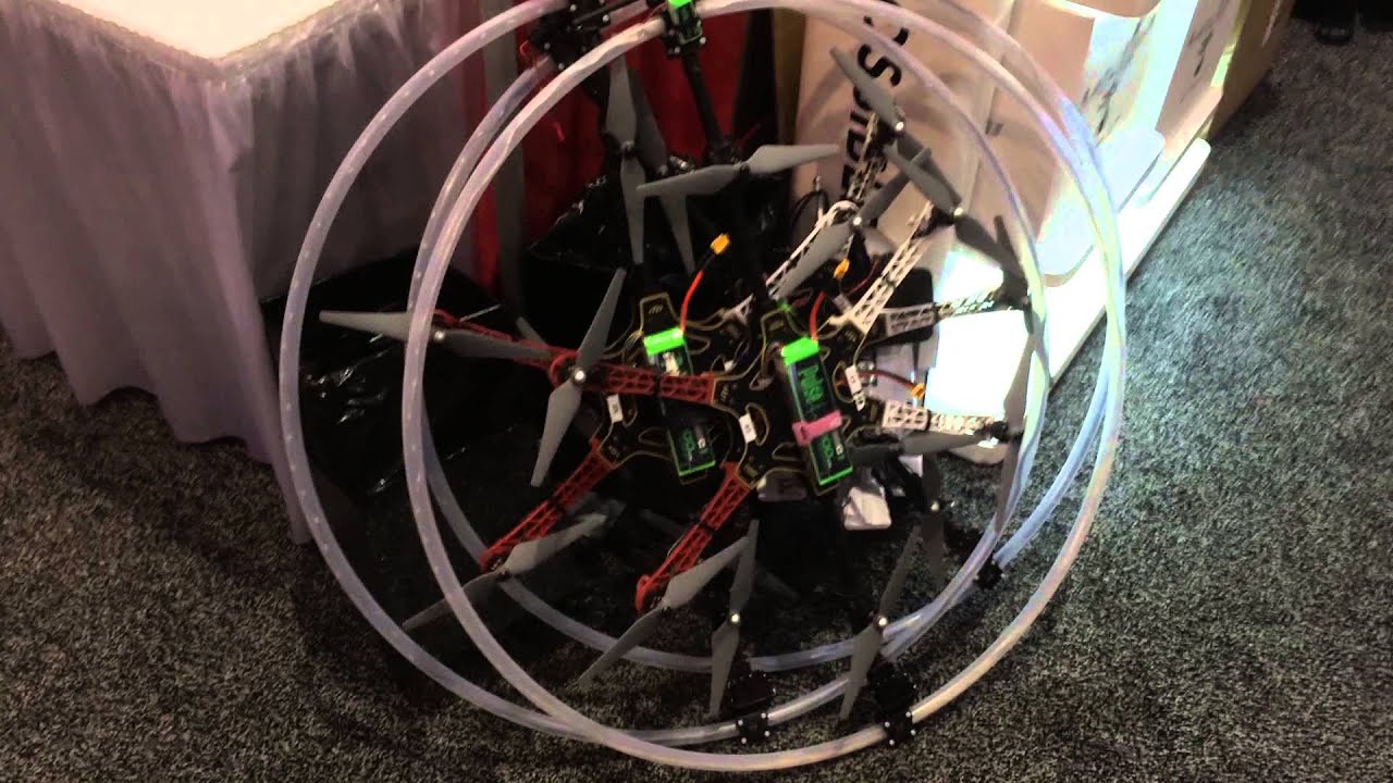 LED Hula hoop Drones flown at IDE 2015 - YouTube