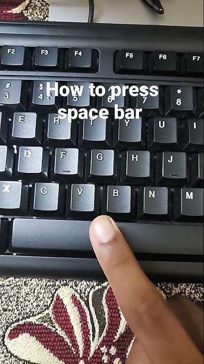how to press space bar - YouTube
