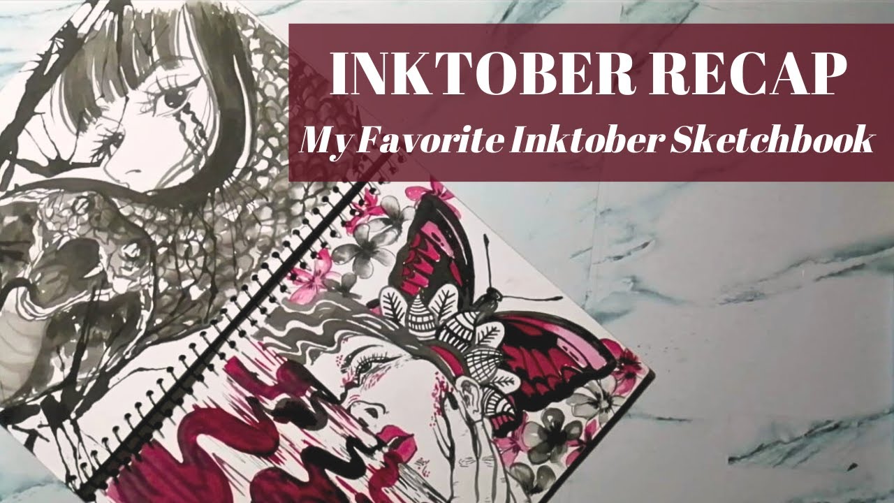 My Favorite Inktober Sketchbook Ever! [ Sketchbook Flip through ] # ...