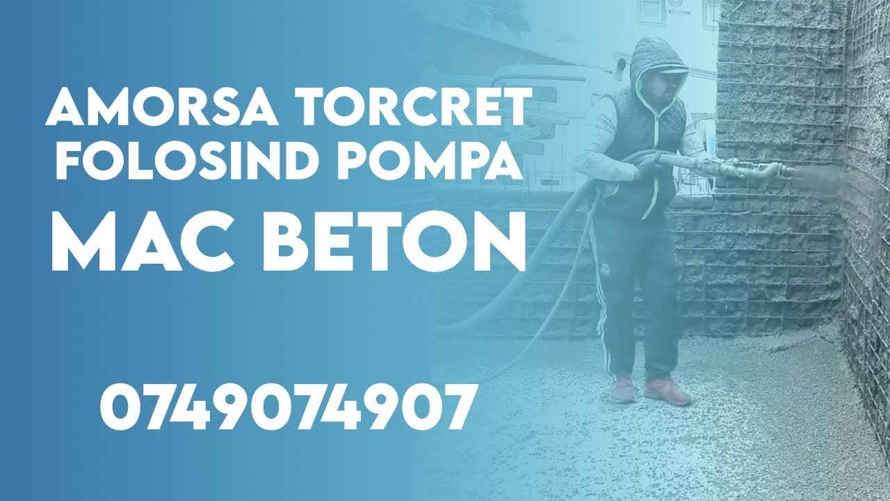 Aplicare amorsa torcret folosind pompa MAC BETON - YouTube