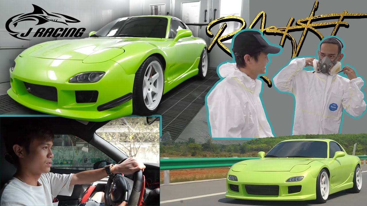 Rx7 ទទួលបាននៅការផ្លាស់ផ្ដូរថ្នាំពណ៍ពិសេស (Neon Green). By J racing ...