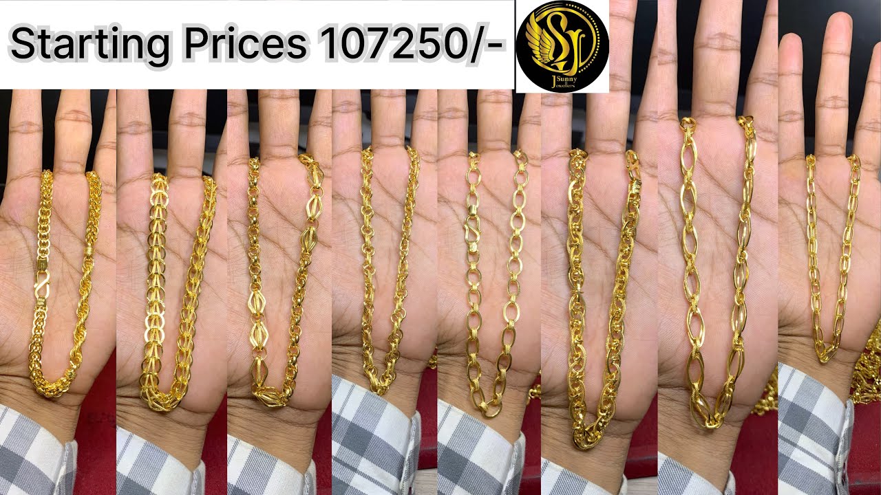 Latest Gold Chain Designs For Men | 15 To 20 Grams Chain Designs - YouTube