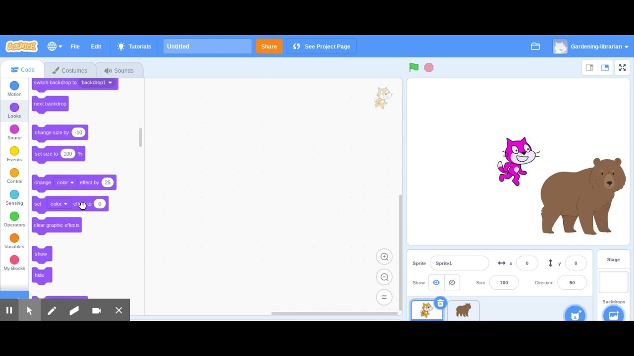Looks code blocks on Scratch - YouTube