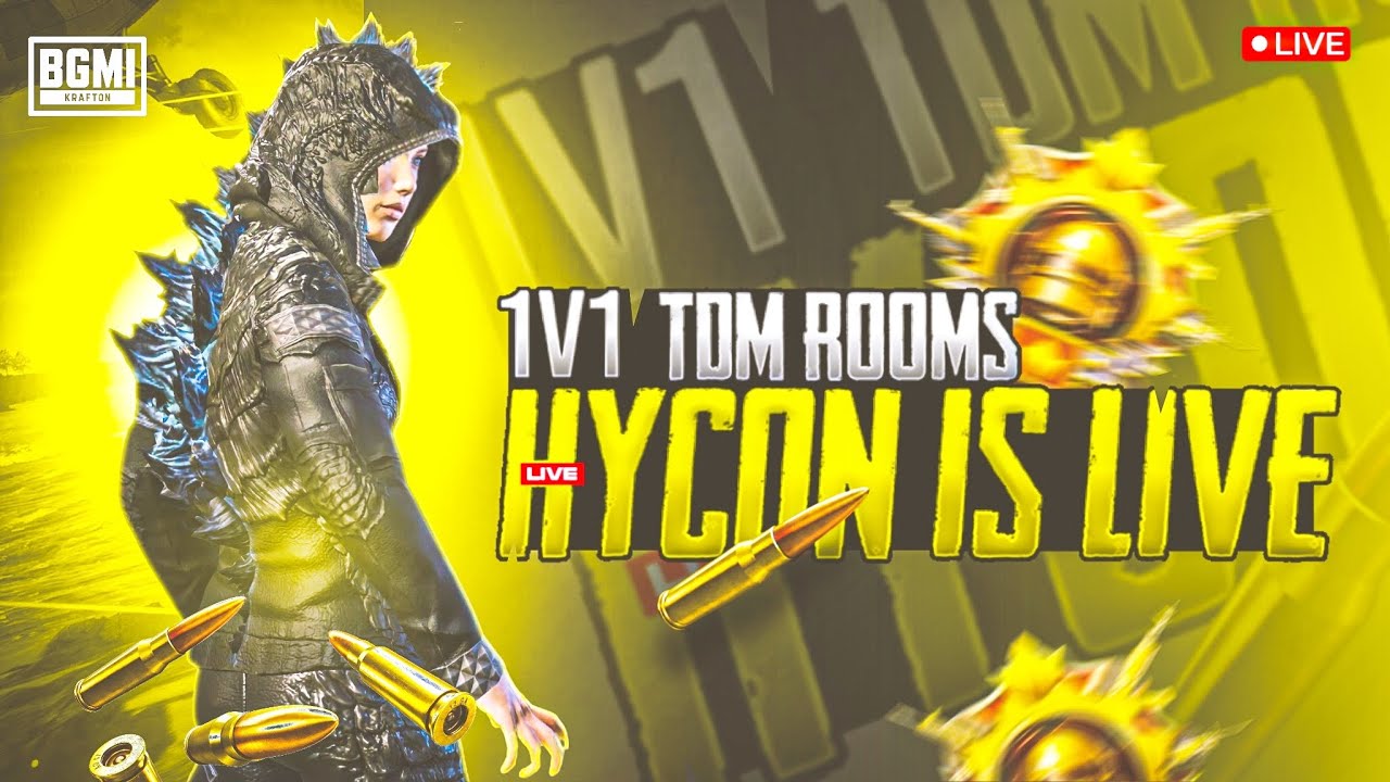 1V1 TDM STREAK CUSTOM ROOMS BGMI LIVE STREAM Hycon Gaming - YouTube
