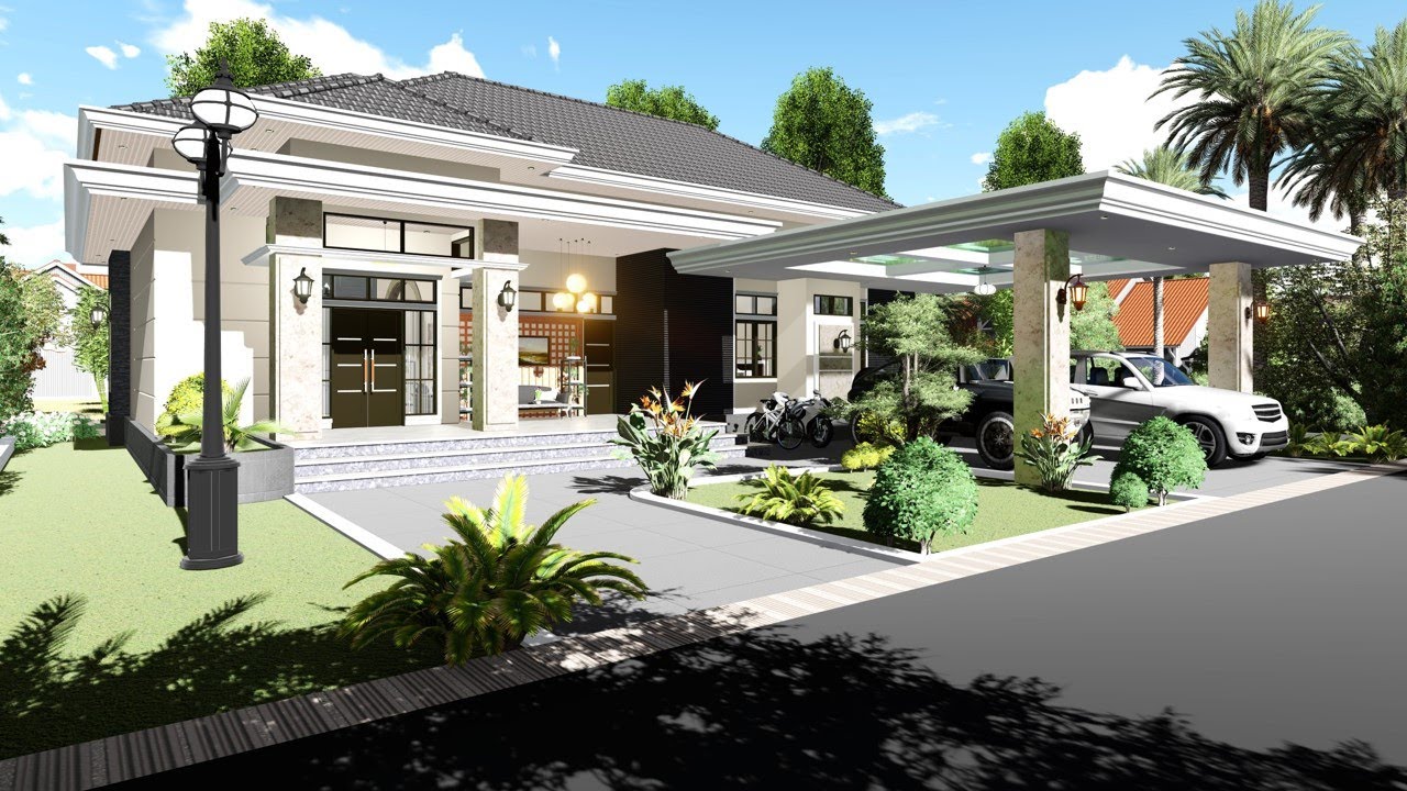 PASTI SUKA DENGAN RUMAH GAYA KLASIK INI, UKURAN 16X12 MTR, 3 KAMAR ...