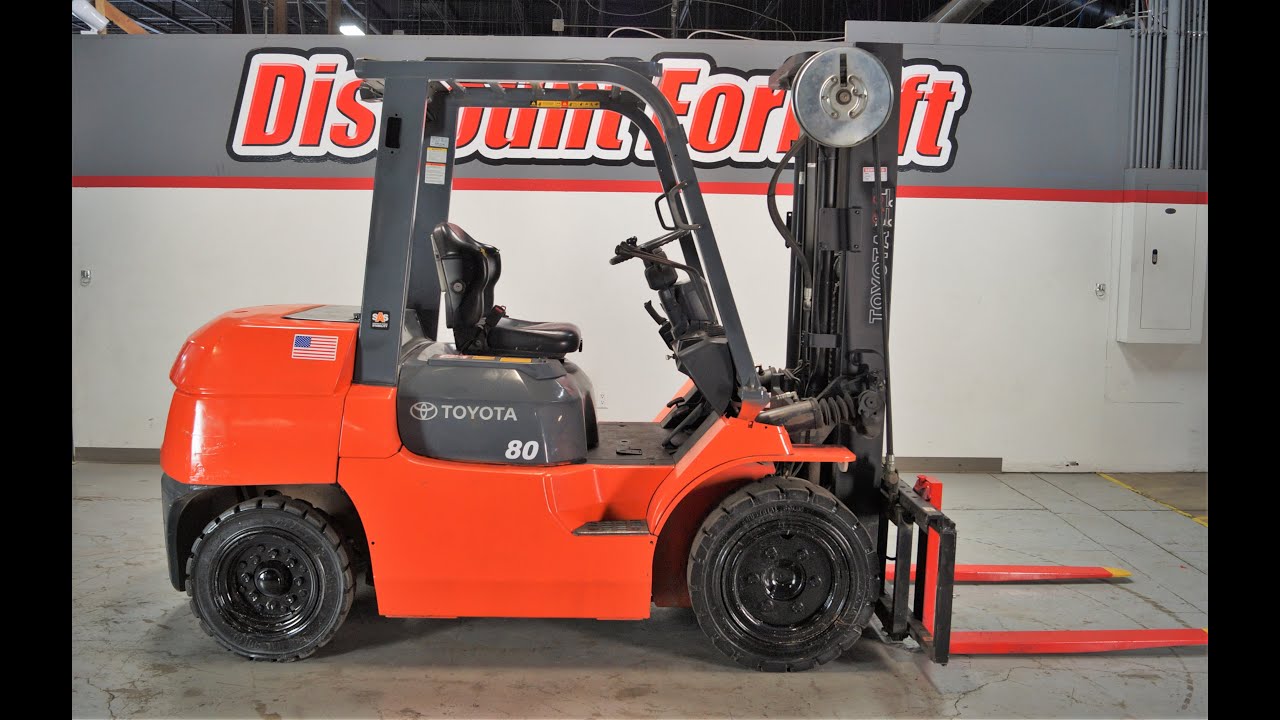 TOYOTA 7-series 7FDU35 8,000lb Diesel #1699 - Forklift for Sale - YouTube